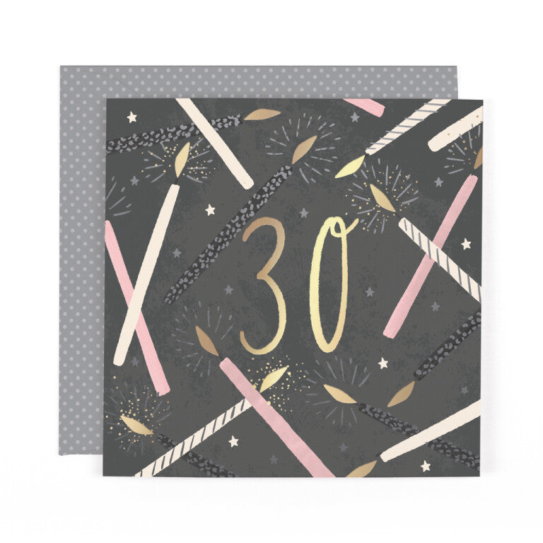 Hotchpotch Luxury Foiled 30th Birthday Card - Contemporary Greeting Ca ...