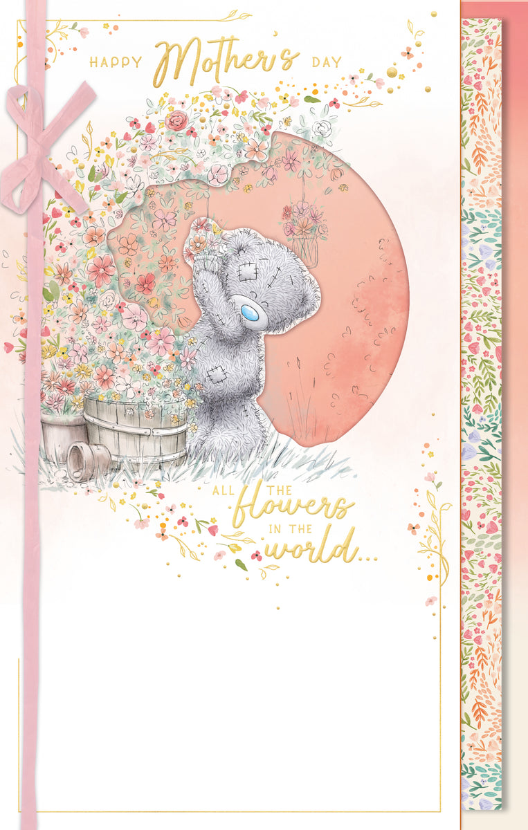 Me to You Tatty Teddy 'All The Flowers In The World' Luxury Gold Foil ...