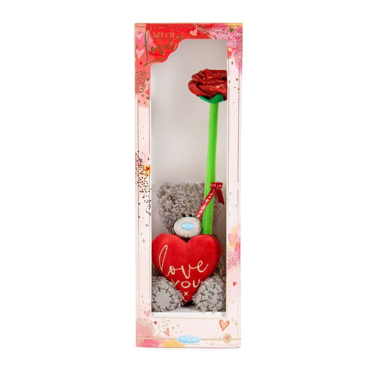 Me to You Tatty Teddy Bear With Felt Rose In A Gift Box | Me To You®